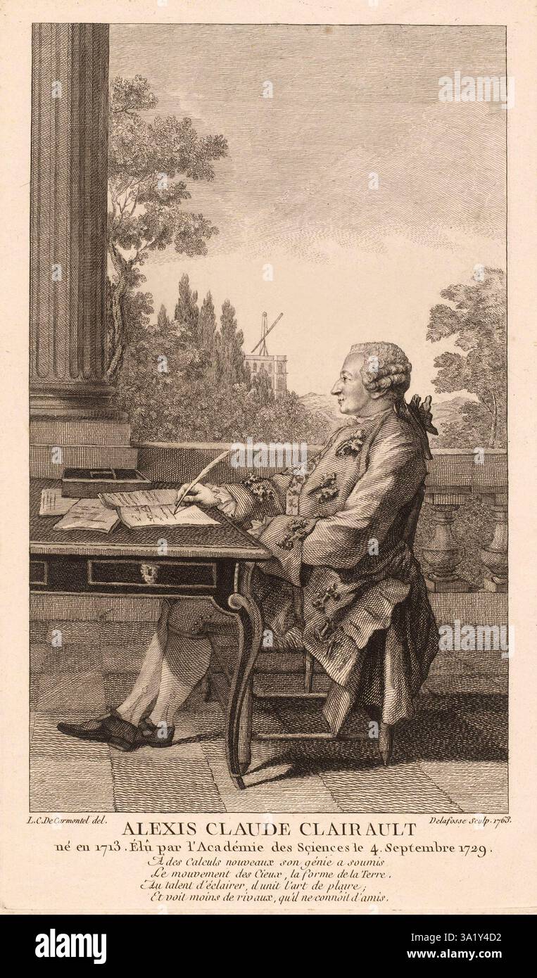 1753 , FRANCE : Portrait of french mathematician and astronomer ALEXIS ...