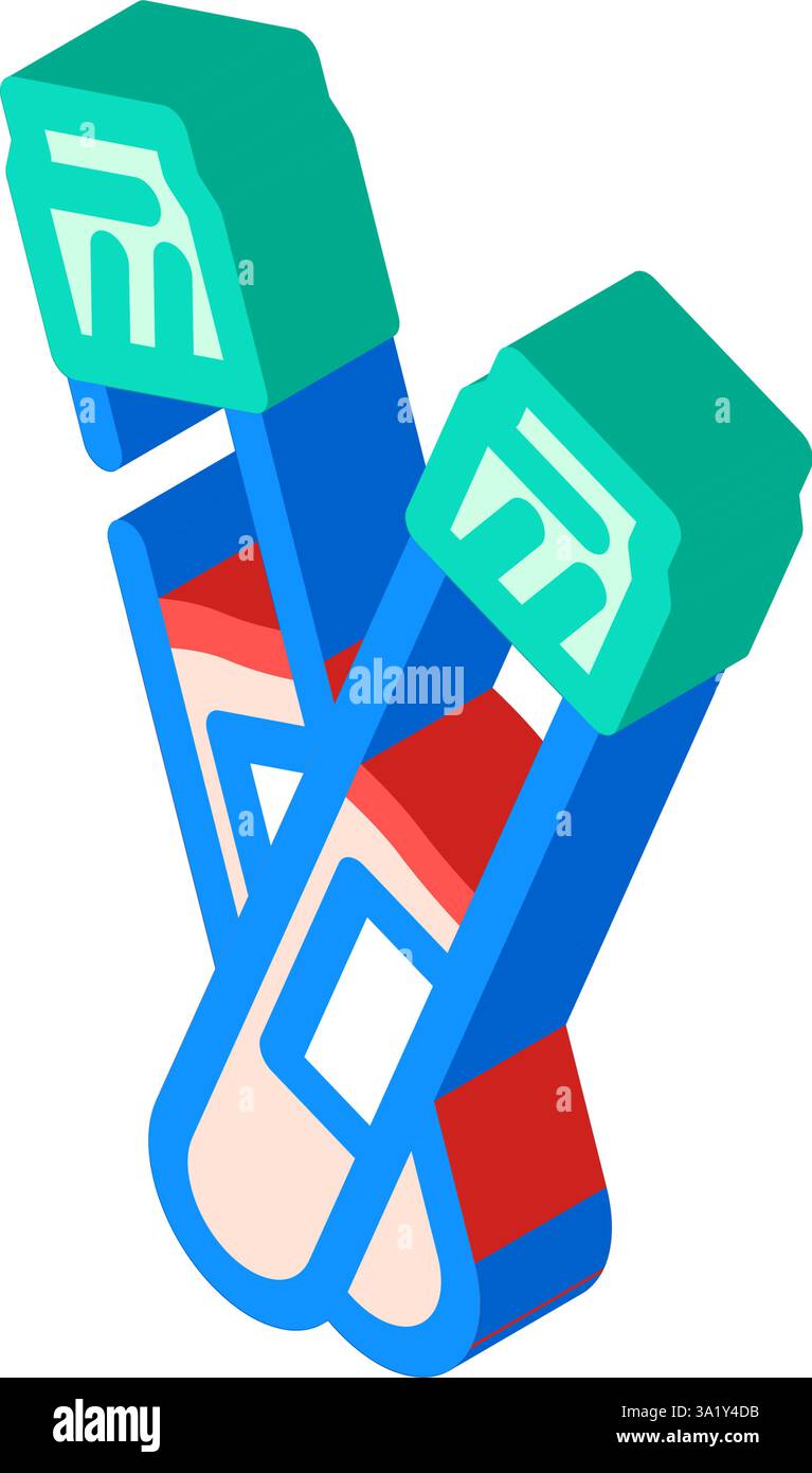 blood test vials cardiology isometric icon vector illustration Stock ...