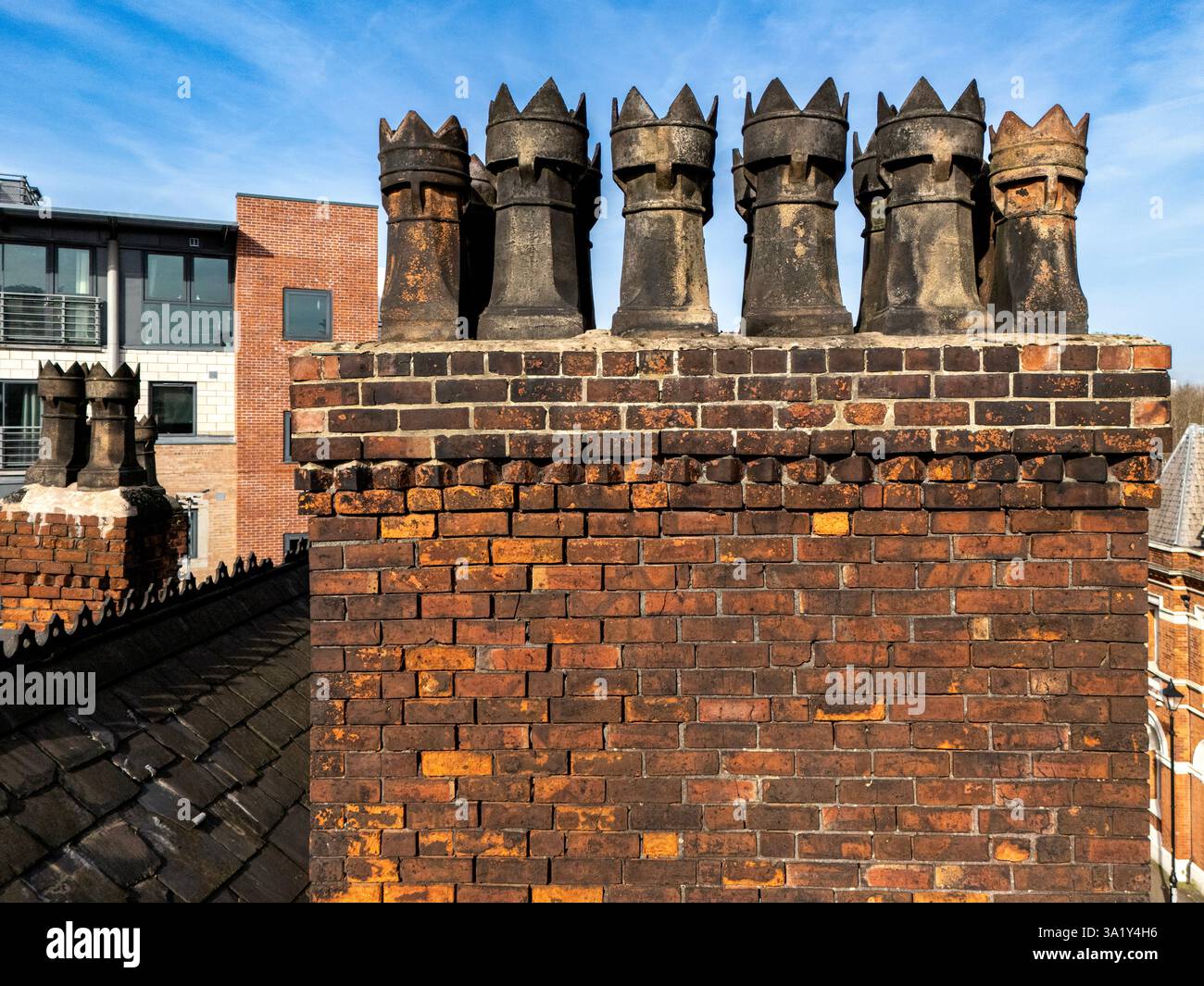 Smoke Stacks in Salford, Greater Manchester Stock Photo - Alamy
