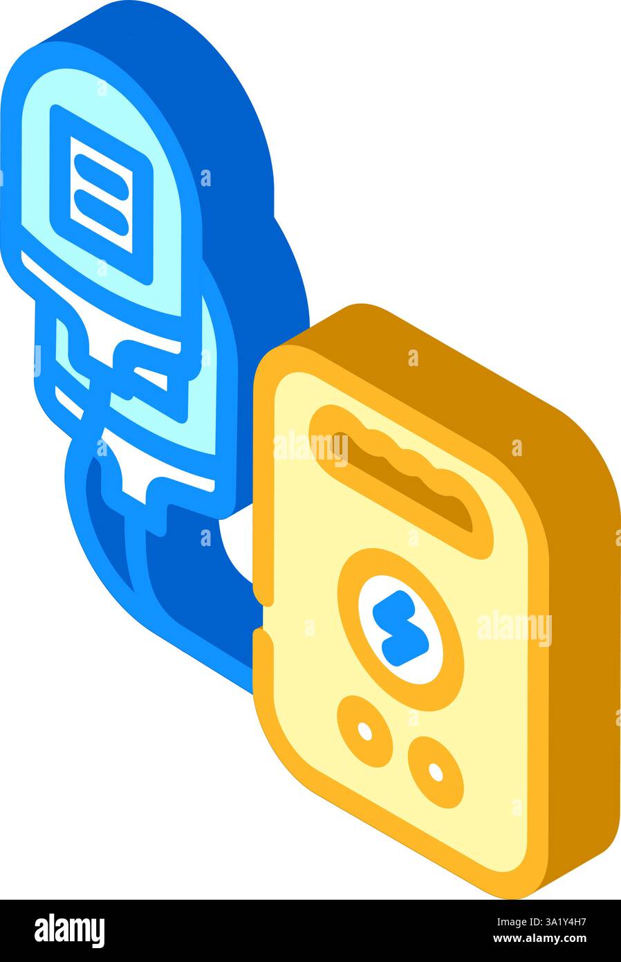 aed automated external defibrillator isometric icon vector illustration ...