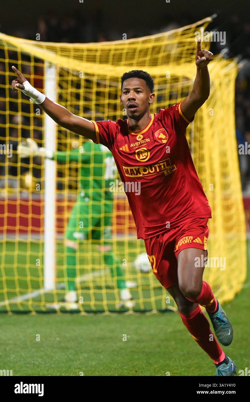 22 Tawfik BENTAYEB (raf) during the ligue 2 BKT match between Rodez and ...