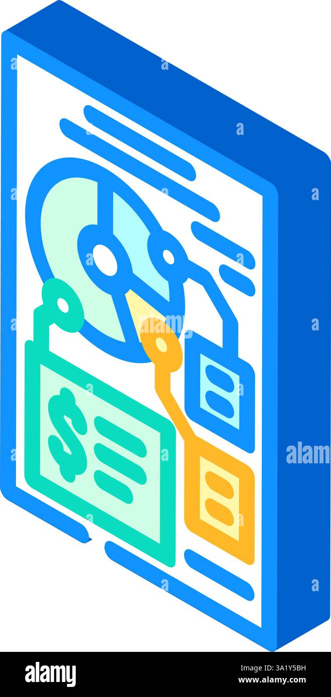 bill reminders budget planning isometric icon vector illustration Stock ...