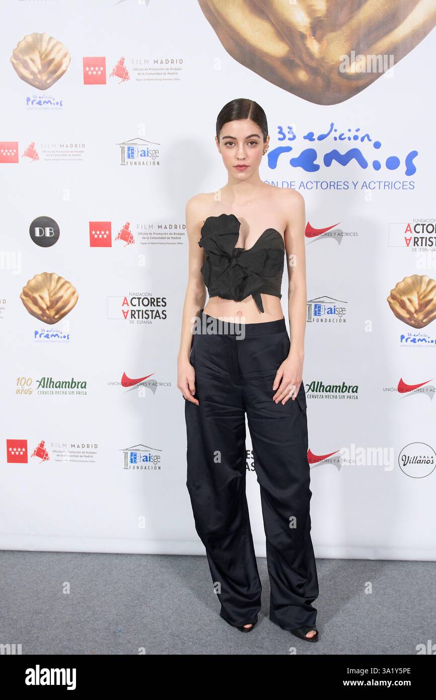 Madrid. Spain. 20250310, Zoe Bonafonte attends 33rd Union de Actores ...
