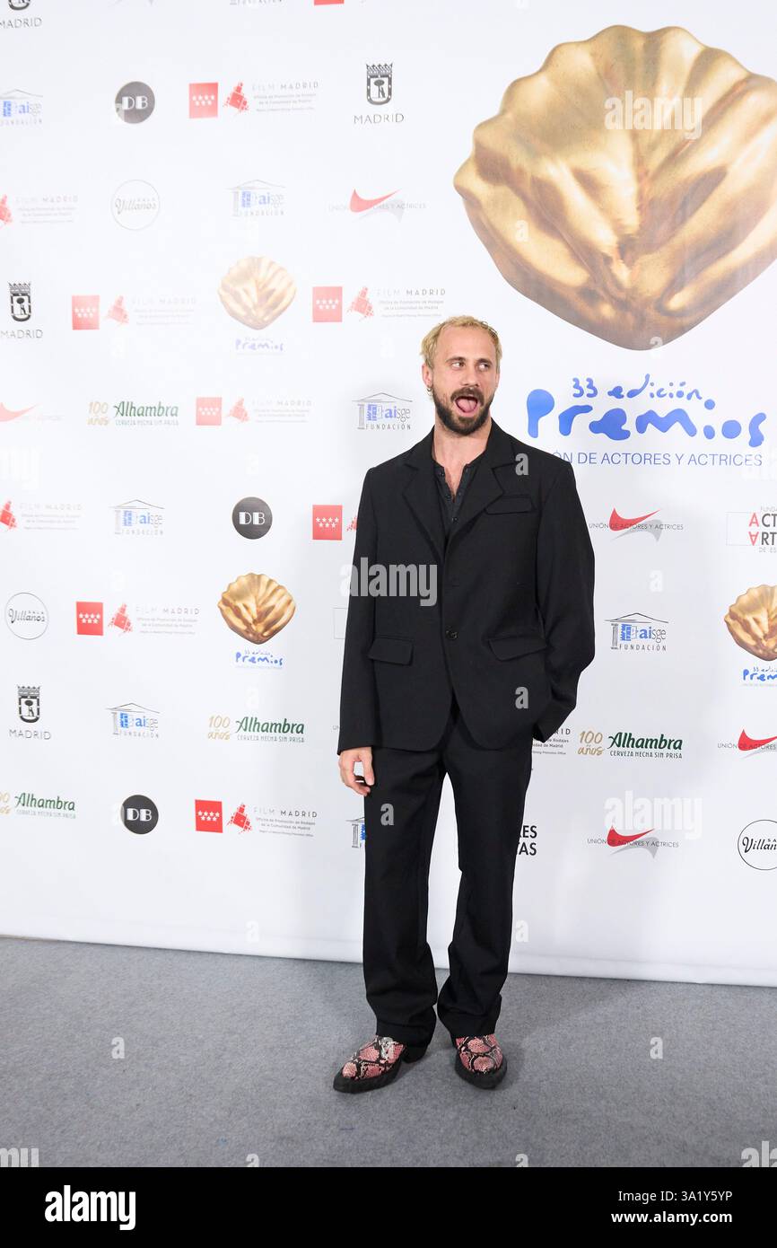 Madrid. Spain. 20250310, Oriol Pla attends 33rd Union de Actores Awards ...
