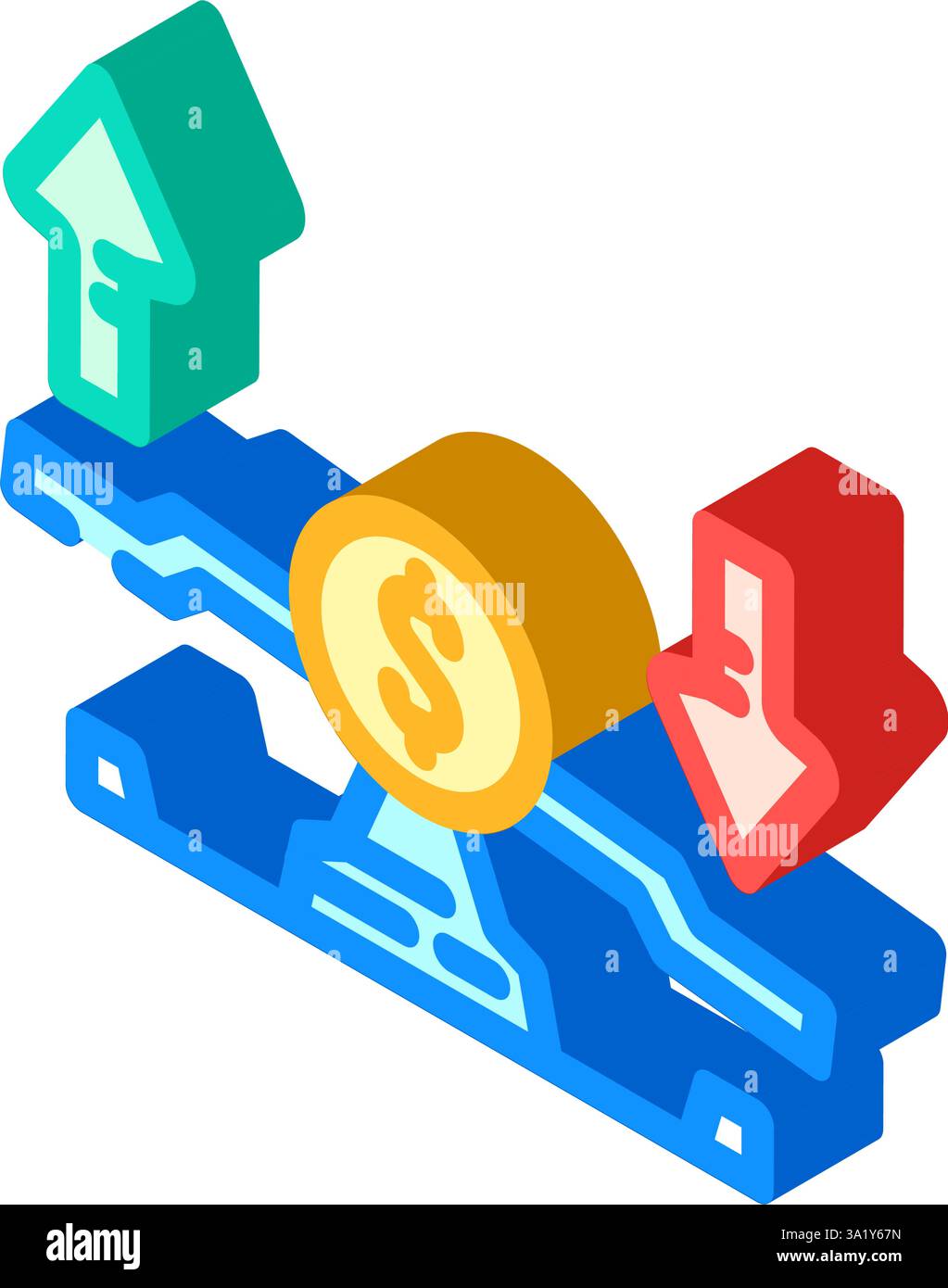 variable expenses budget planning isometric icon vector illustration ...