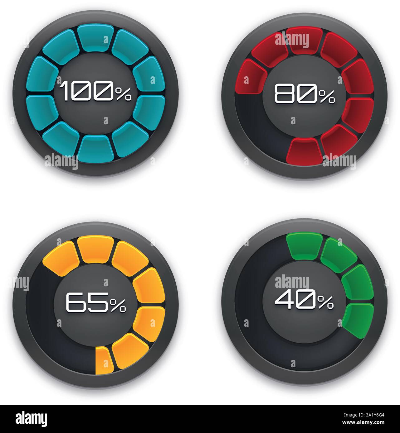 Progress percentage Cut Out Stock Images & Pictures - Alamy