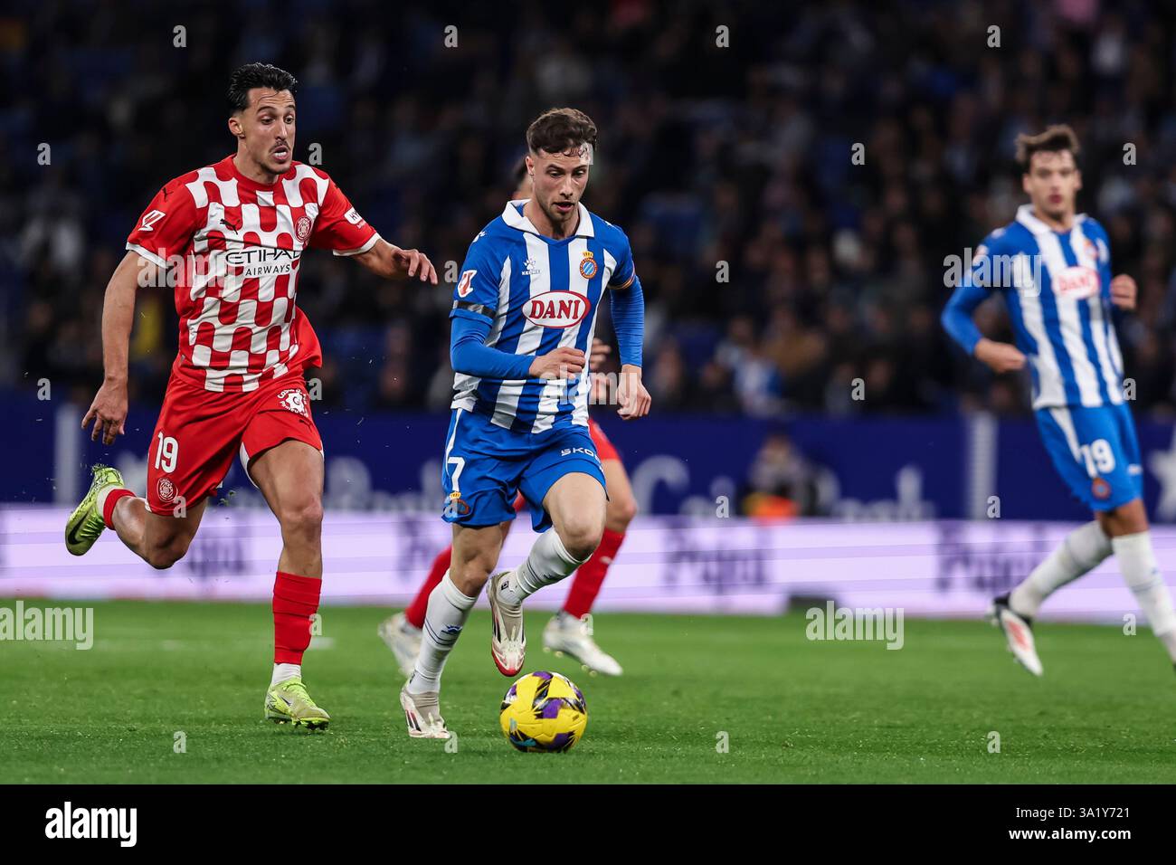 Javi Puado of RCD Espanyol in action during the Spanish league, La Liga ...