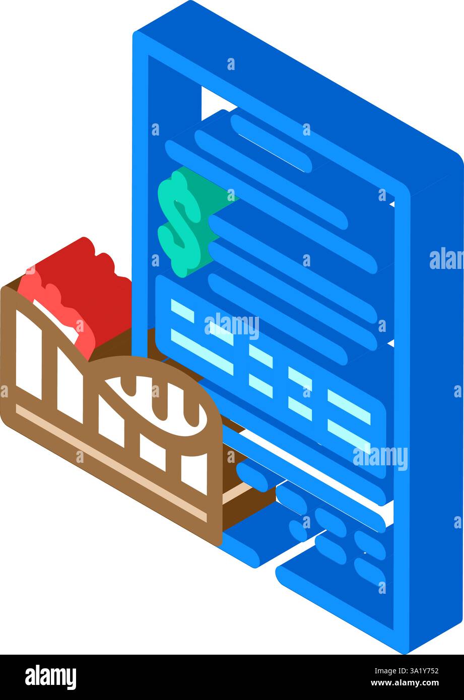 entertainment budget planning isometric icon vector illustration Stock ...