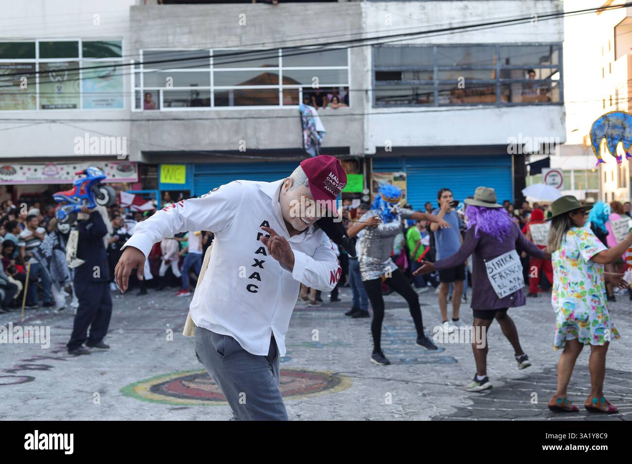Amaxac De Guerrero, Mexico. 09th Mar, 2025. Residents of the ...