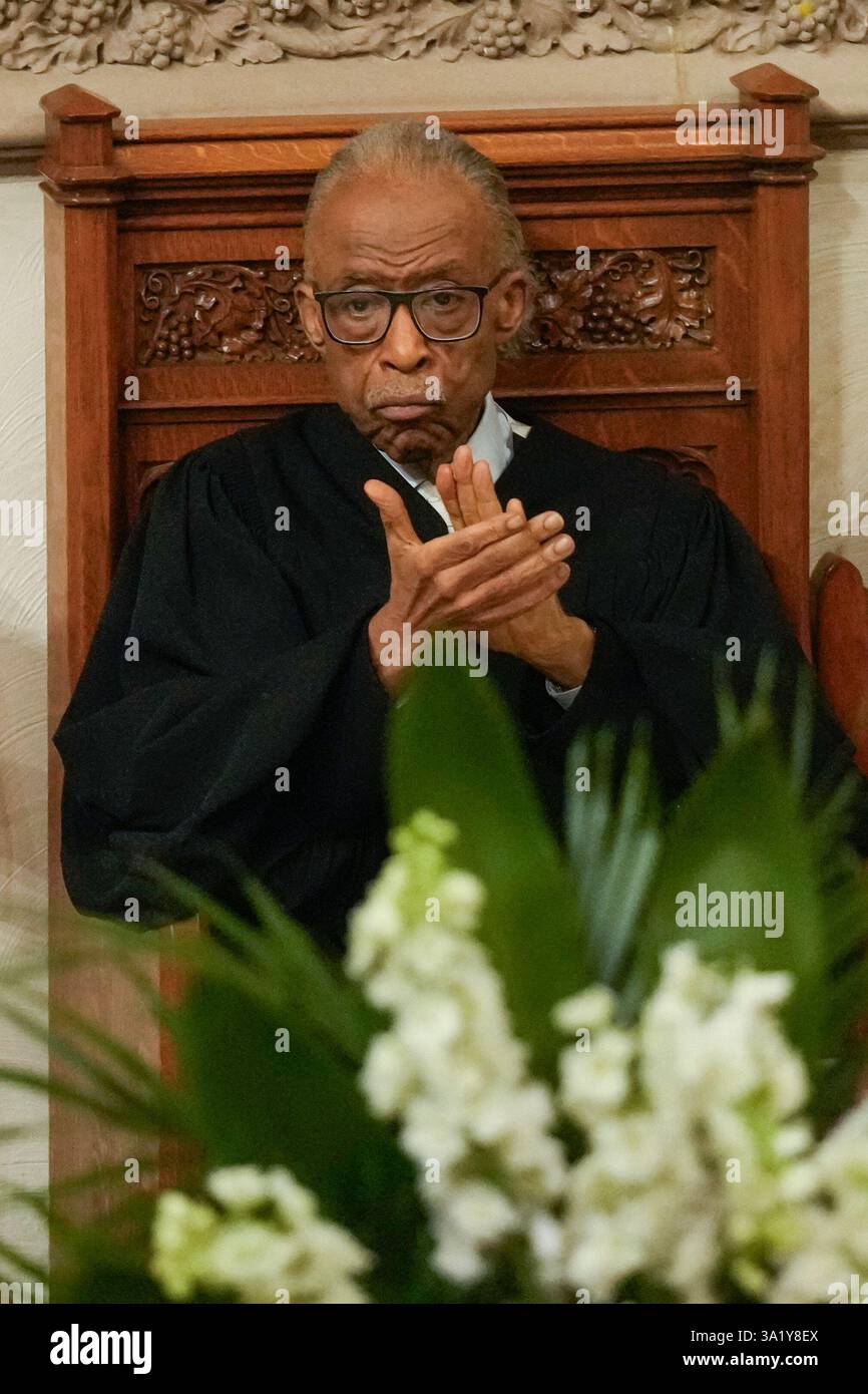 Al Sharpton attends a ceremony in celebration of Roberta Flack's life ...