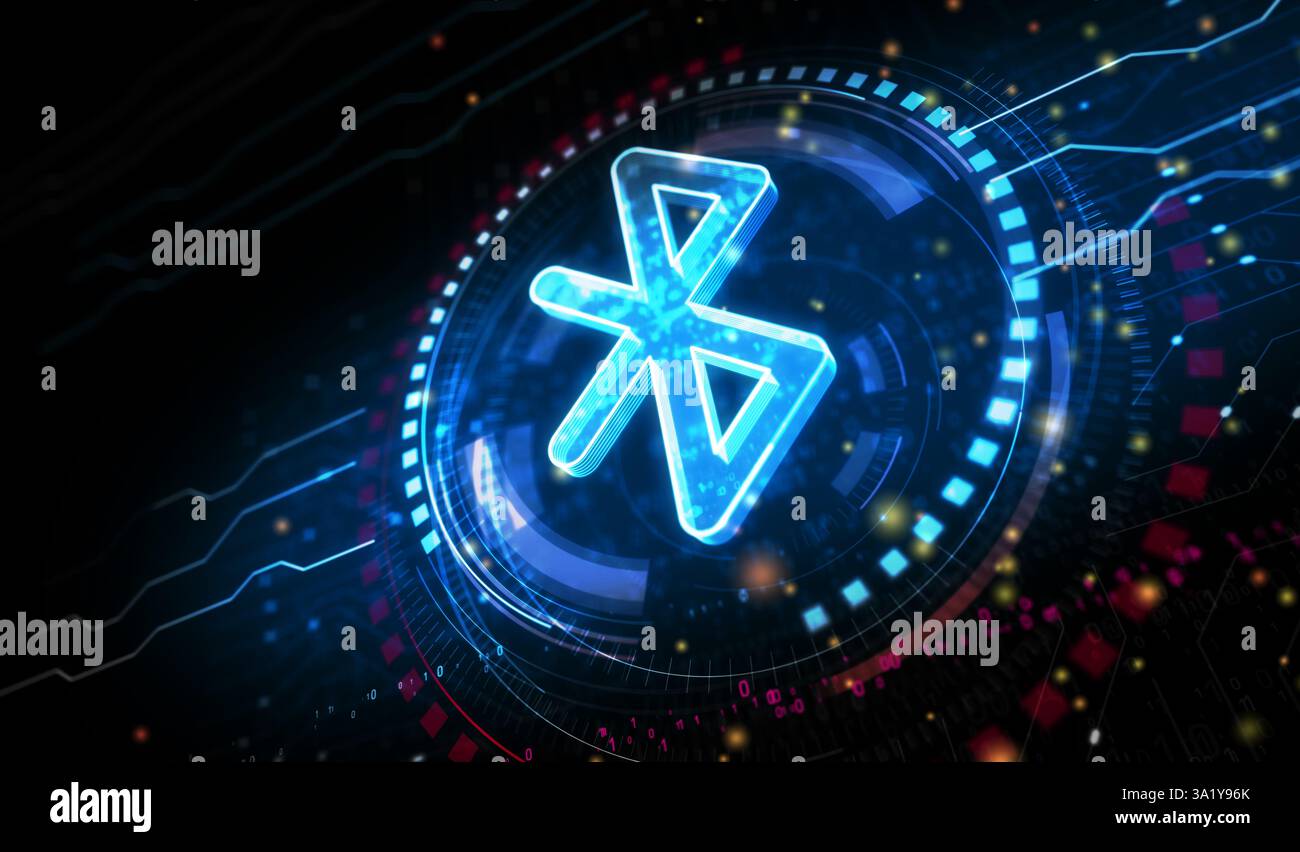 Bluetooth Mobile Device Wireless Connection Symbol Digital Concept Network Cyber Technology