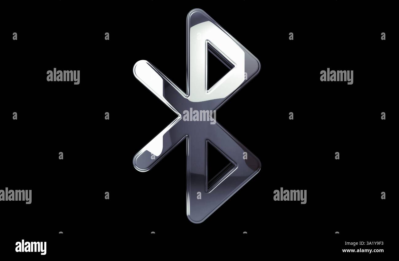 Bluetooth mobile device wireless connection golden metal shine symbol ...