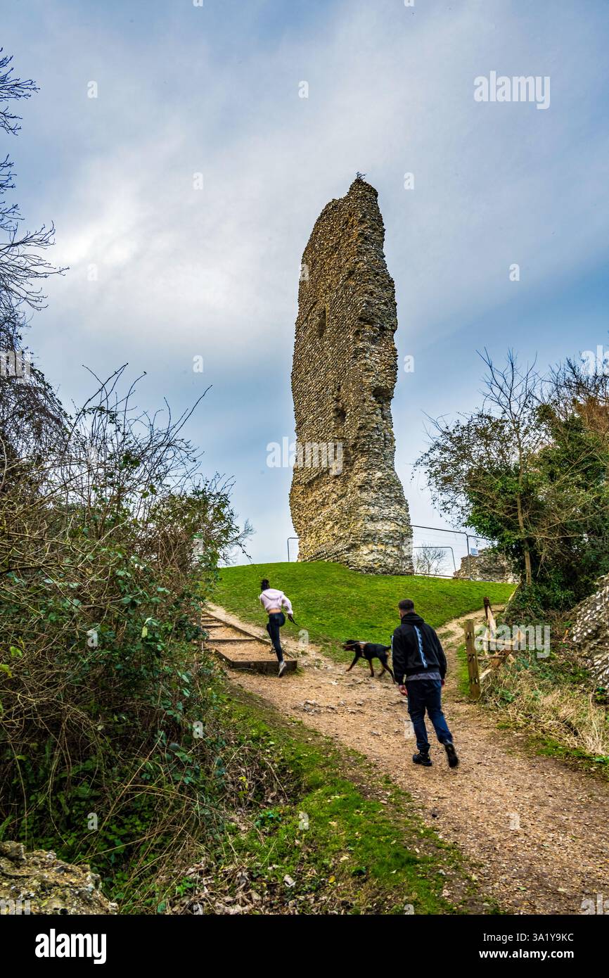 the Gatehouse Tower of Bramber Castle Stock Photo - Alamy