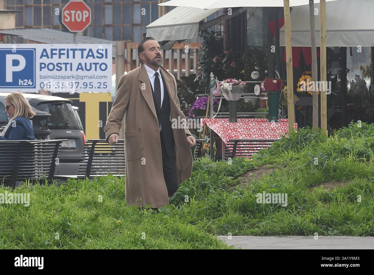 Rome, Italy. 10th Mar, 2025. Rome, Christian De Sica on the set of the ...