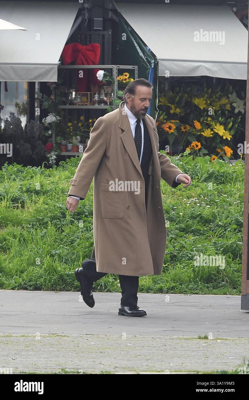 Rome, Italy. 10th Mar, 2025. Rome, Christian De Sica on the set of the ...