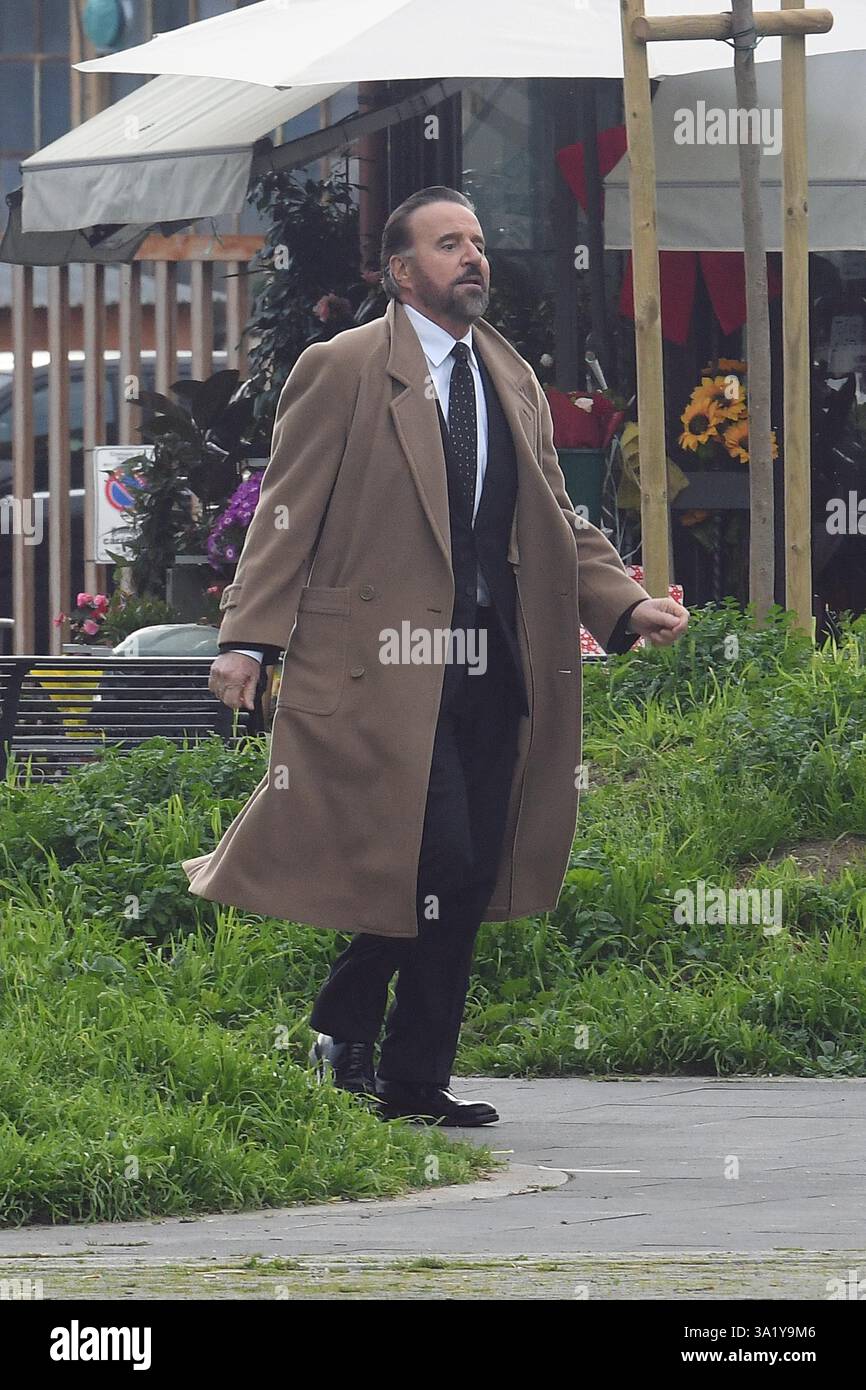 Rome, Italy. 10th Mar, 2025. Rome, Christian De Sica on the set of the ...