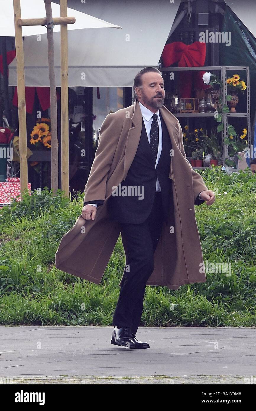 Rome, Italy. 10th Mar, 2025. Rome, Christian De Sica on the set of the ...
