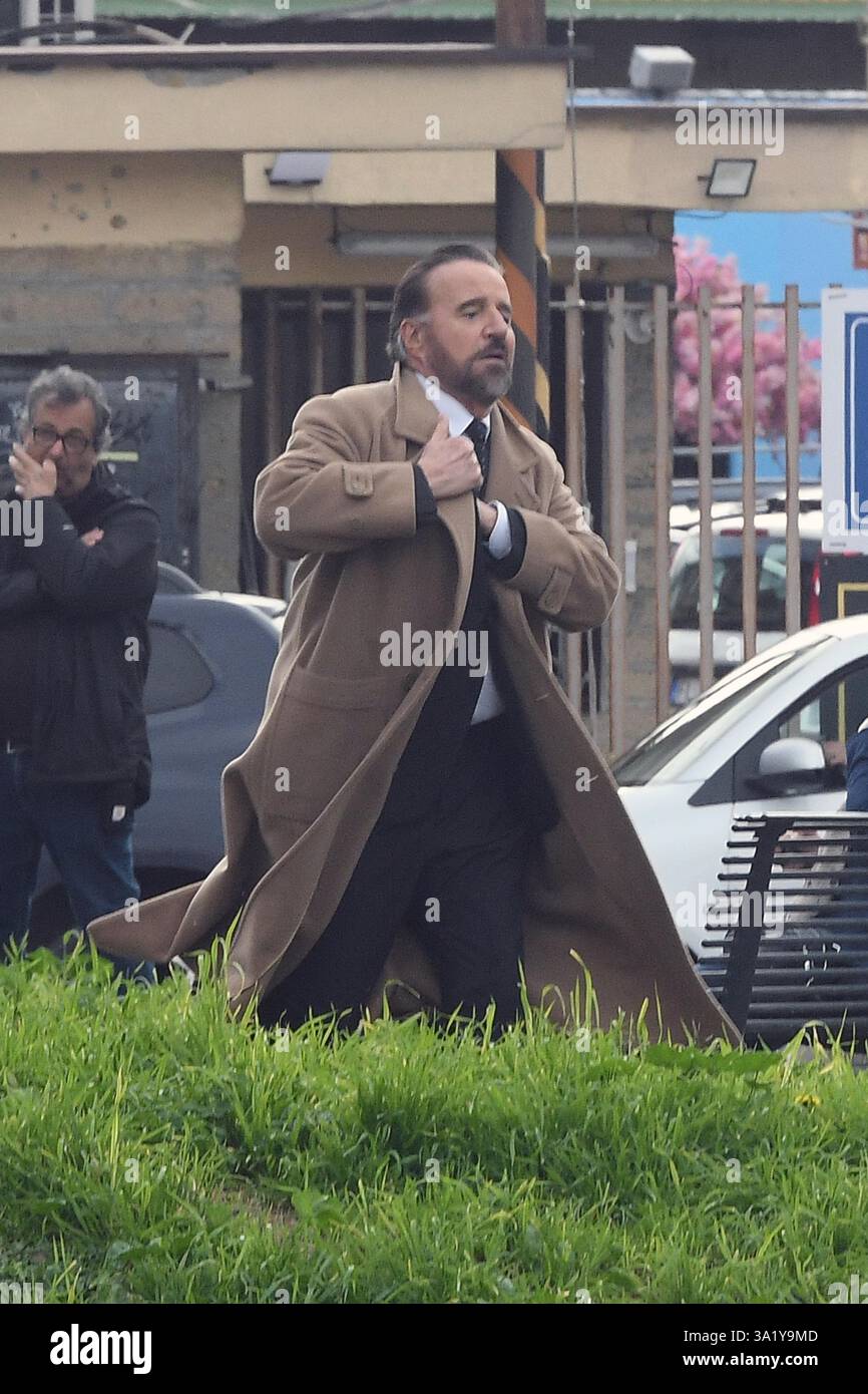 Rome, Italy. 10th Mar, 2025. Rome, Christian De Sica on the set of the ...