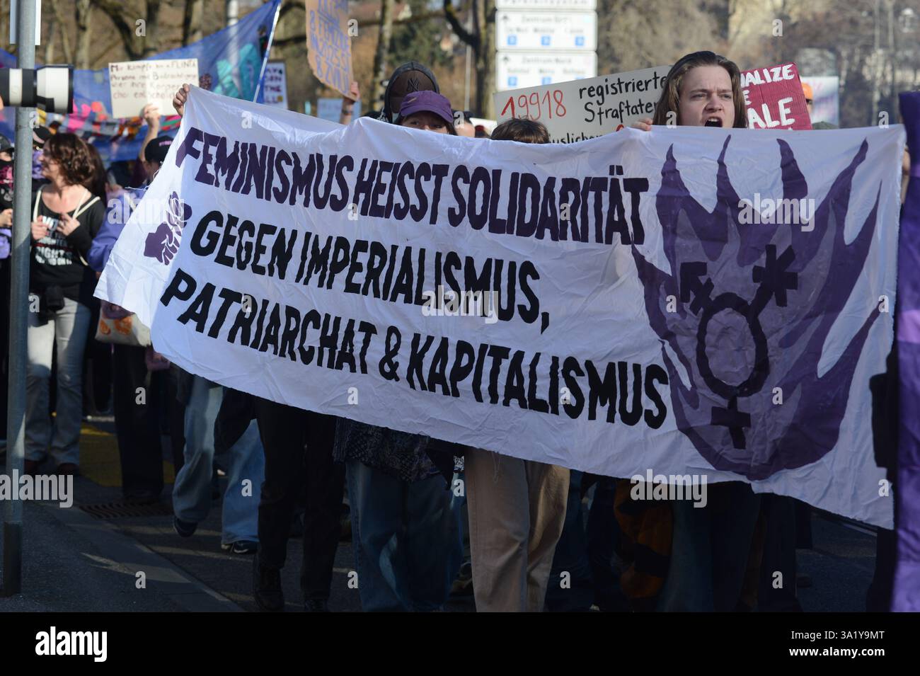 10/03/2025, Bern, Bern, Women's Day Demonstration in Bern, (Photo by ...