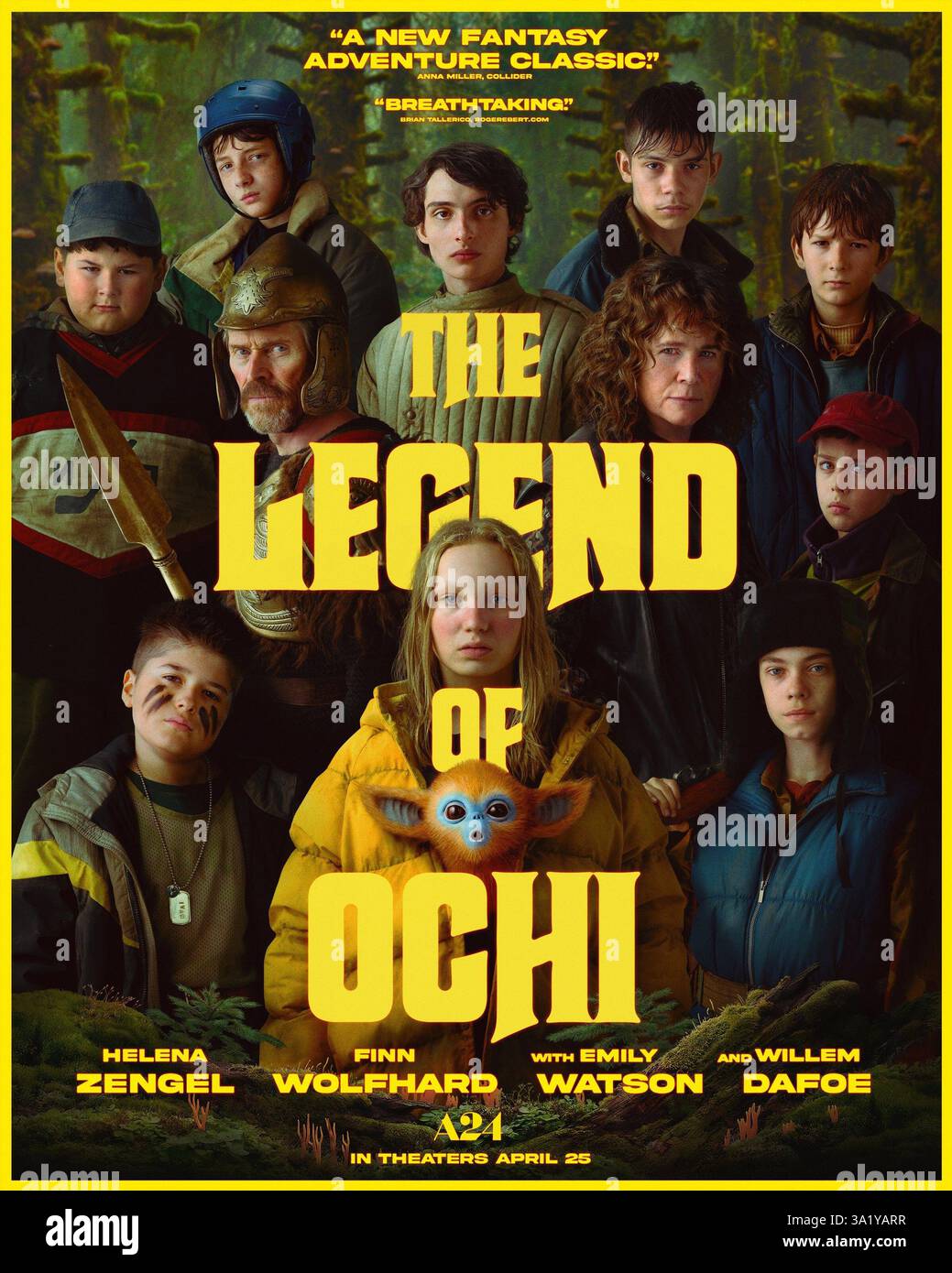 THE LEGEND OF OCHI, US poster, top from left: Finn Wolfhard (top ...