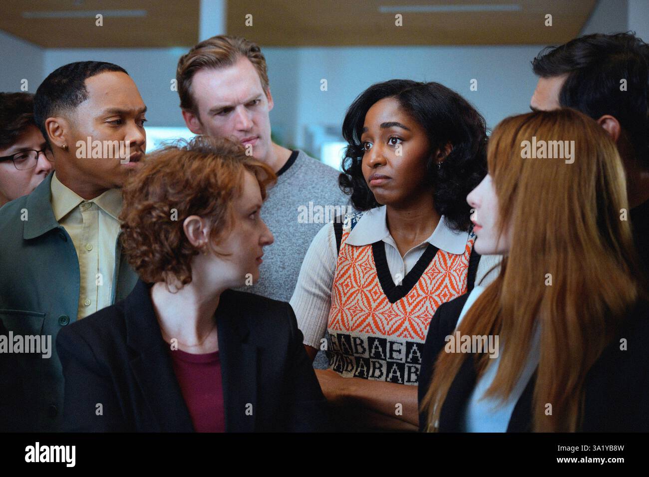 OPUS, Ayo Edebiri (center right), 2025. ph: Anna Kooris /© A24 ...