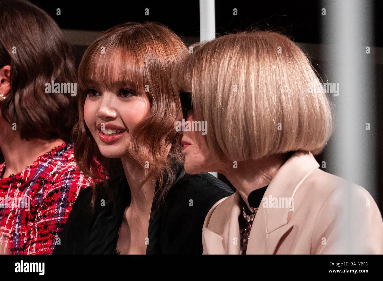 Lisa, left, and Anna Wintour are photographed ahead of the Louis Vuitton Fall/Winter 2025-2026 ...