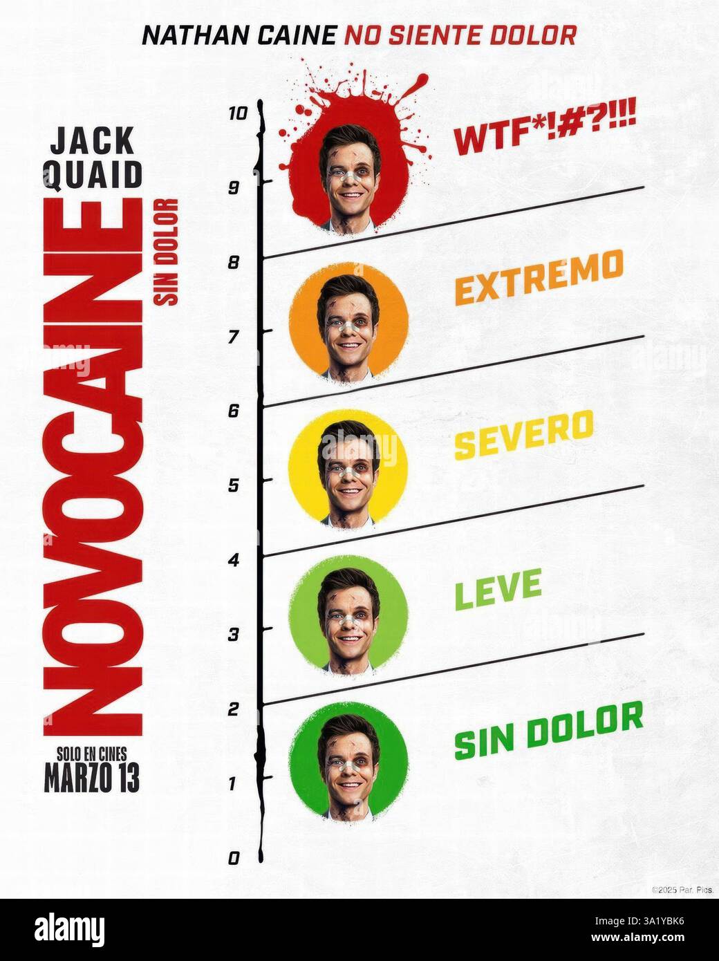 NOVOCAINE, (aka NOVOCAINE SIN DOLOR), poster in Spanish, Jack Quaid ...