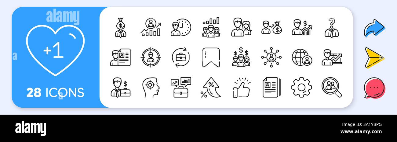 Meeting line icons signs Stock Vector Images - Alamy