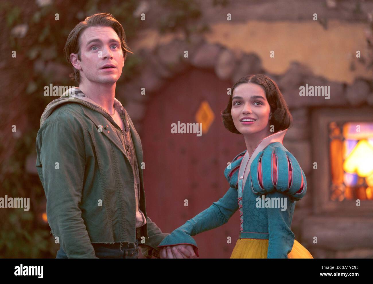 SNOW WHITE, from left: Andrew Burnap, Rachel Zegler as Snow Hite, 2025 ...