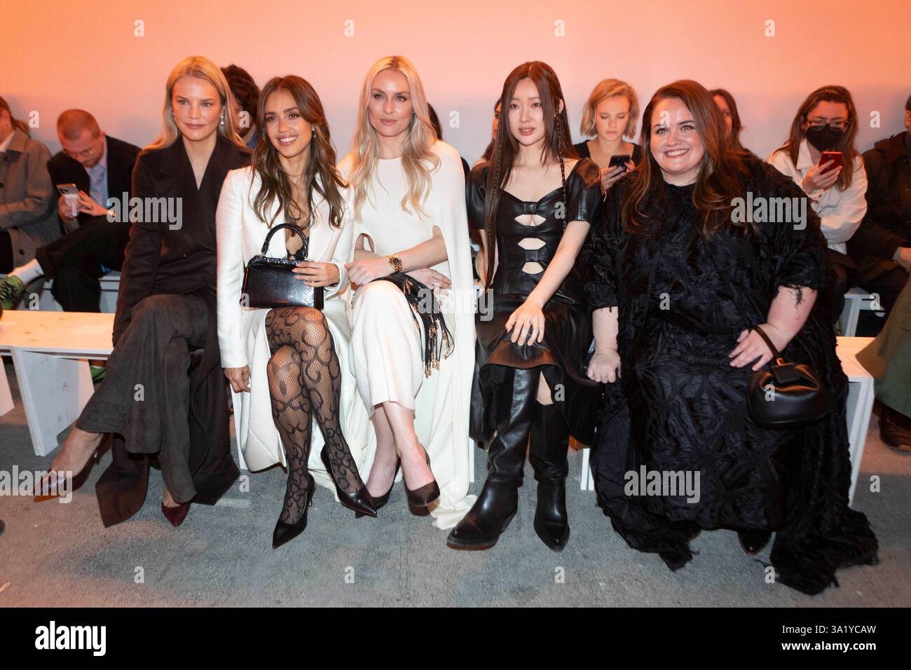 (2nd L-R) Jessica Alba, Lindsey Vonn, Cha Jung-won, and Jessica Gunning ...