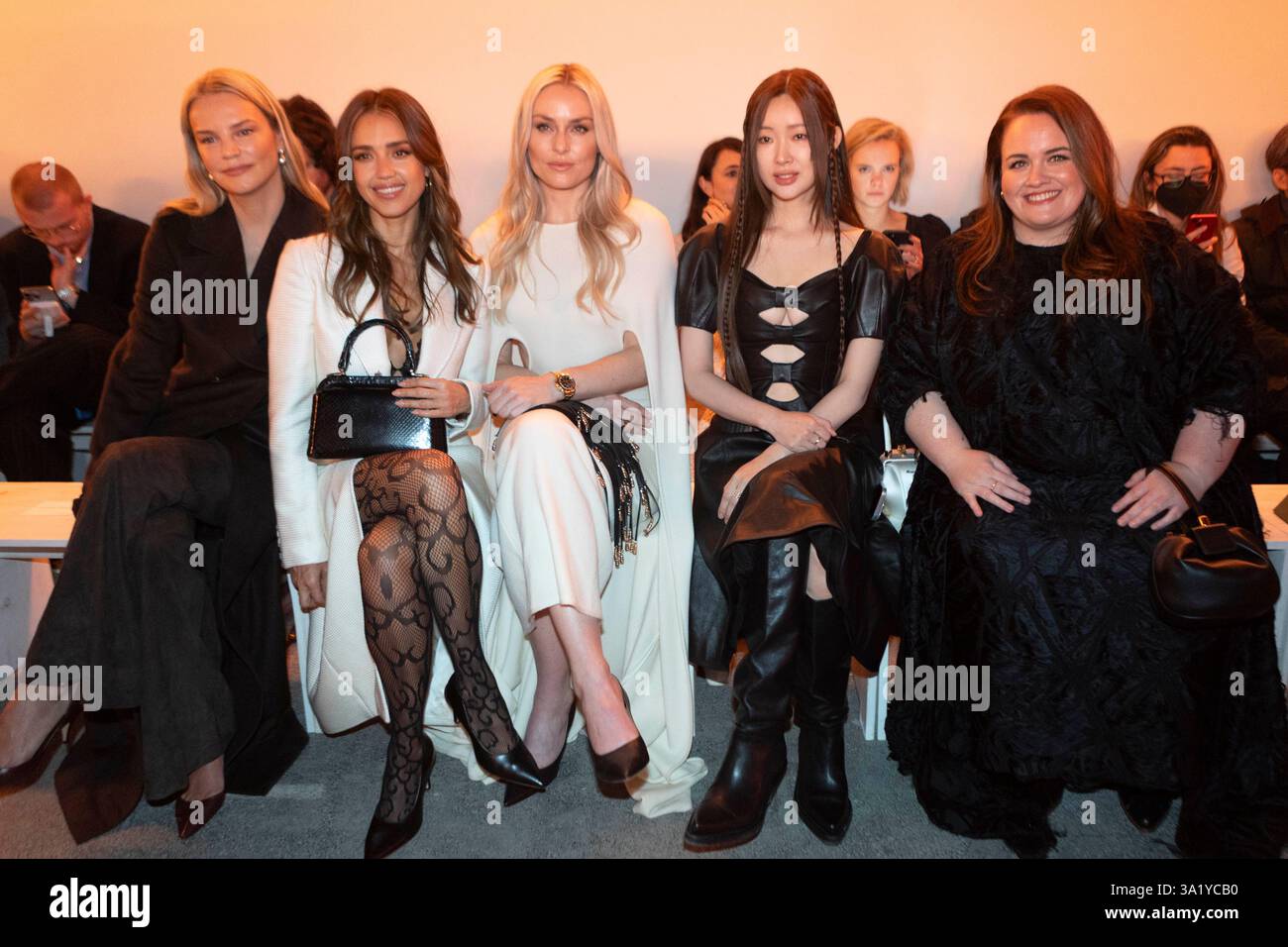 (2nd L-R) Jessica Alba, Lindsey Vonn, Cha Jung-won, and Jessica Gunning ...