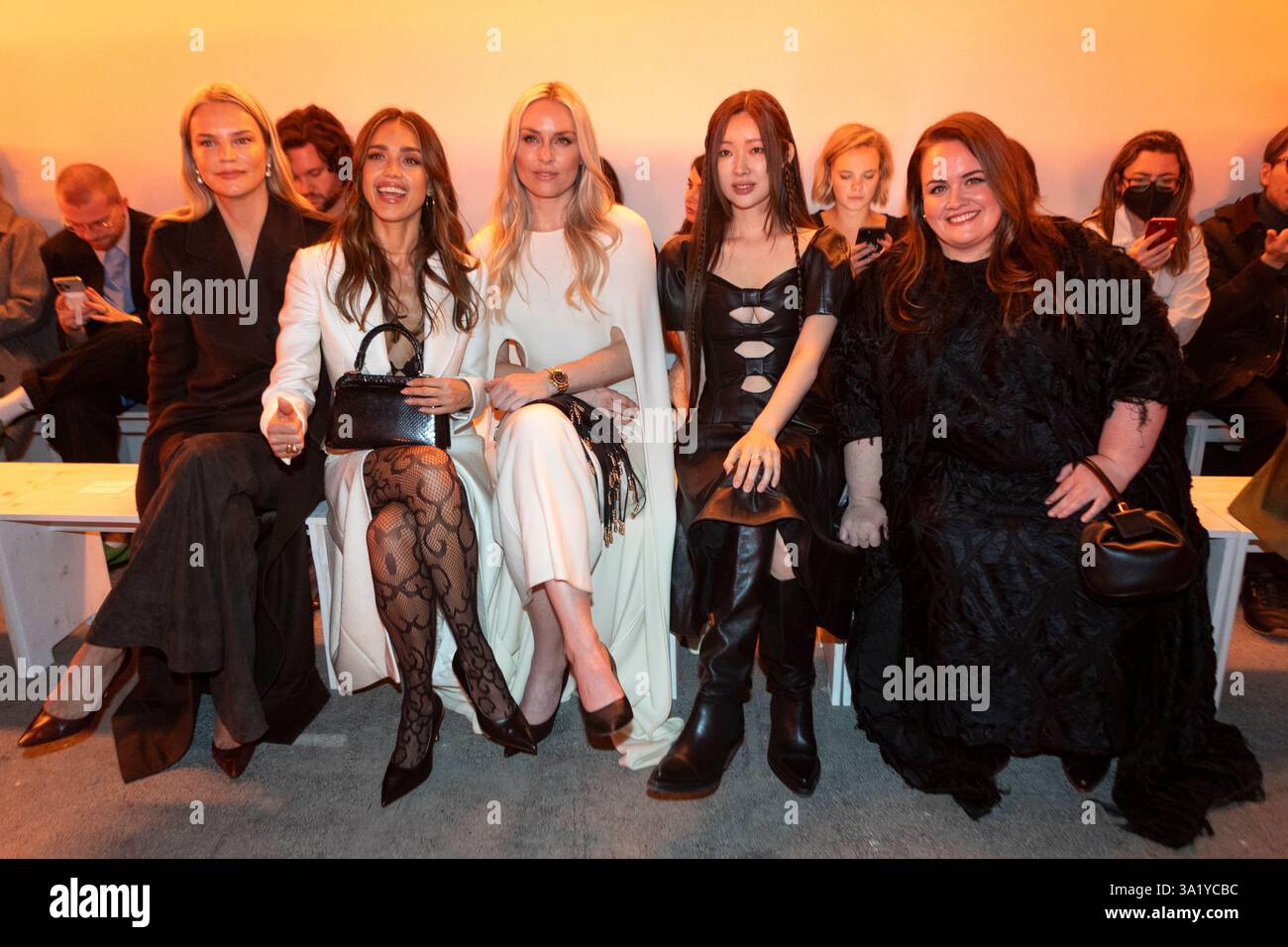 (2nd L-R) Jessica Alba, Lindsey Vonn, Cha Jung-won, and Jessica Gunning ...