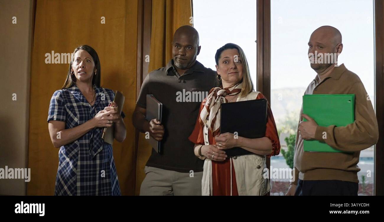 THE STRESS IS KILLING ME, from left: April Hartman, Barry Landers, Lisa ...