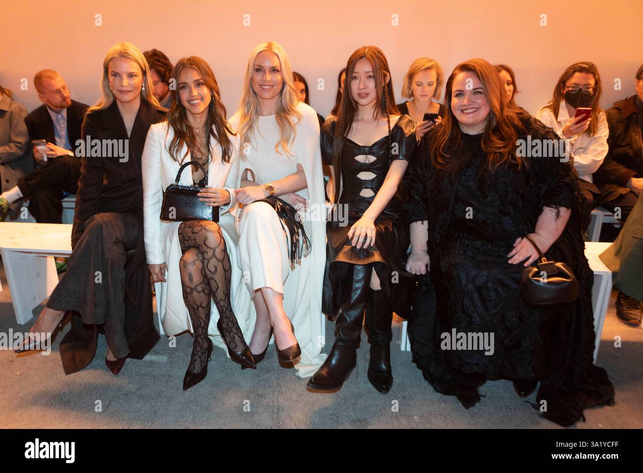 (2nd L-R) Jessica Alba, Lindsey Vonn, Cha Jung-won, and Jessica Gunning ...