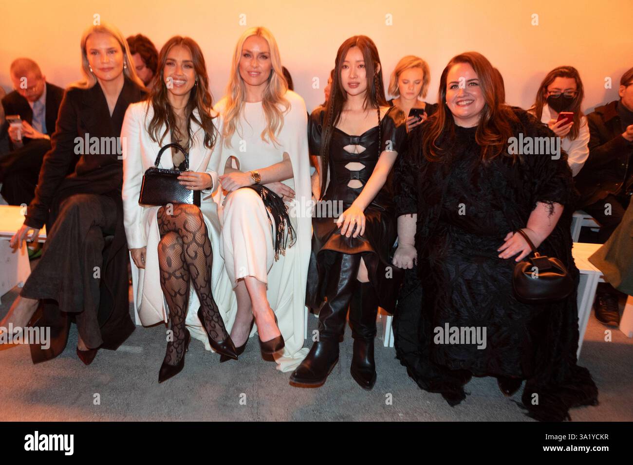 (2nd L-R) Jessica Alba, Lindsey Vonn, Cha Jung-won, and Jessica Gunning ...