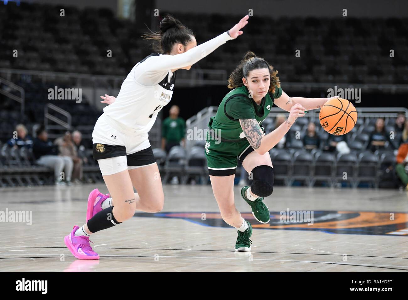 INDIANAPOLIS, IN - MARCH 10: Cleveland State Vikings Guard Mickayla ...