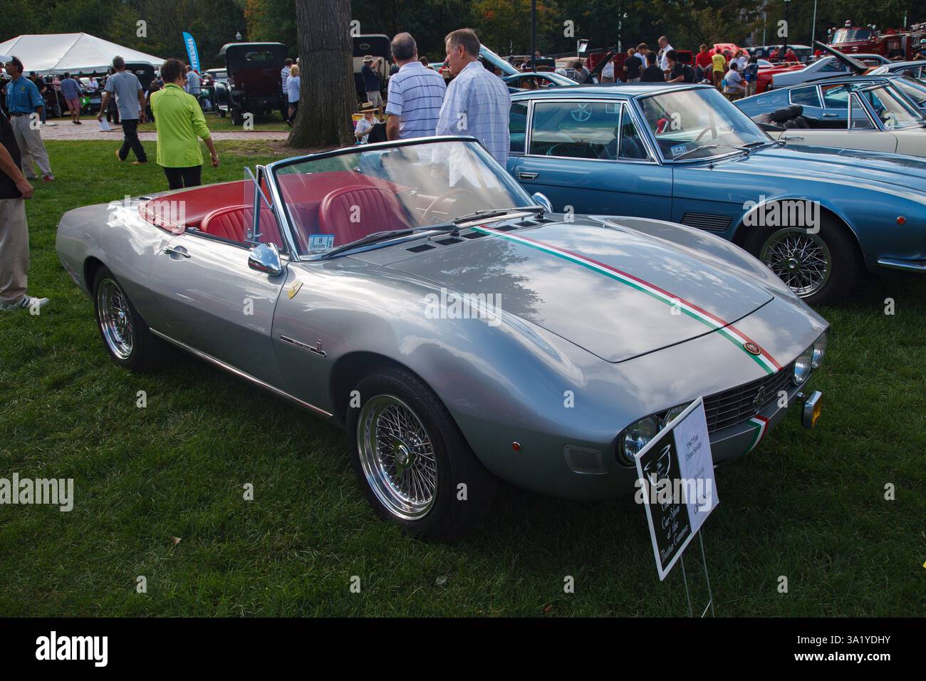 The Fiat Dino Spider convertible at a Sports car exhibition in Boston ...