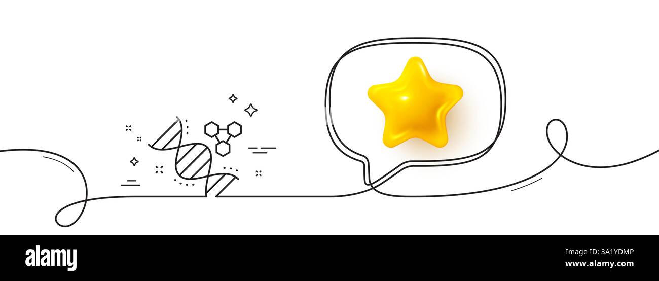 Chemistry dna line icon. Laboratory analysis sign. Continuous line with ...