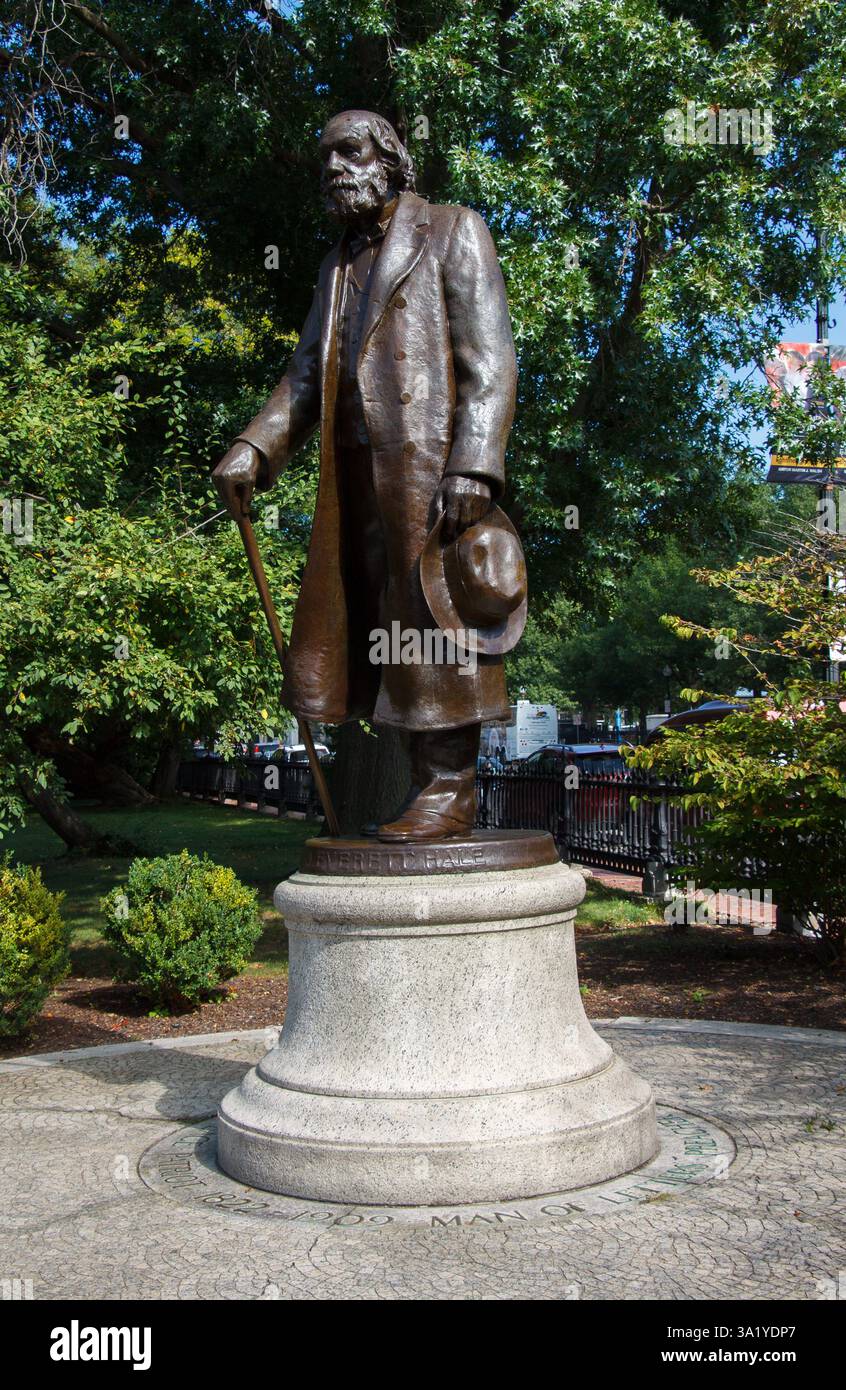 The Edward Everett Hale monument at the public garden in Boston,, Massachusetts, USA Stock Photo ...