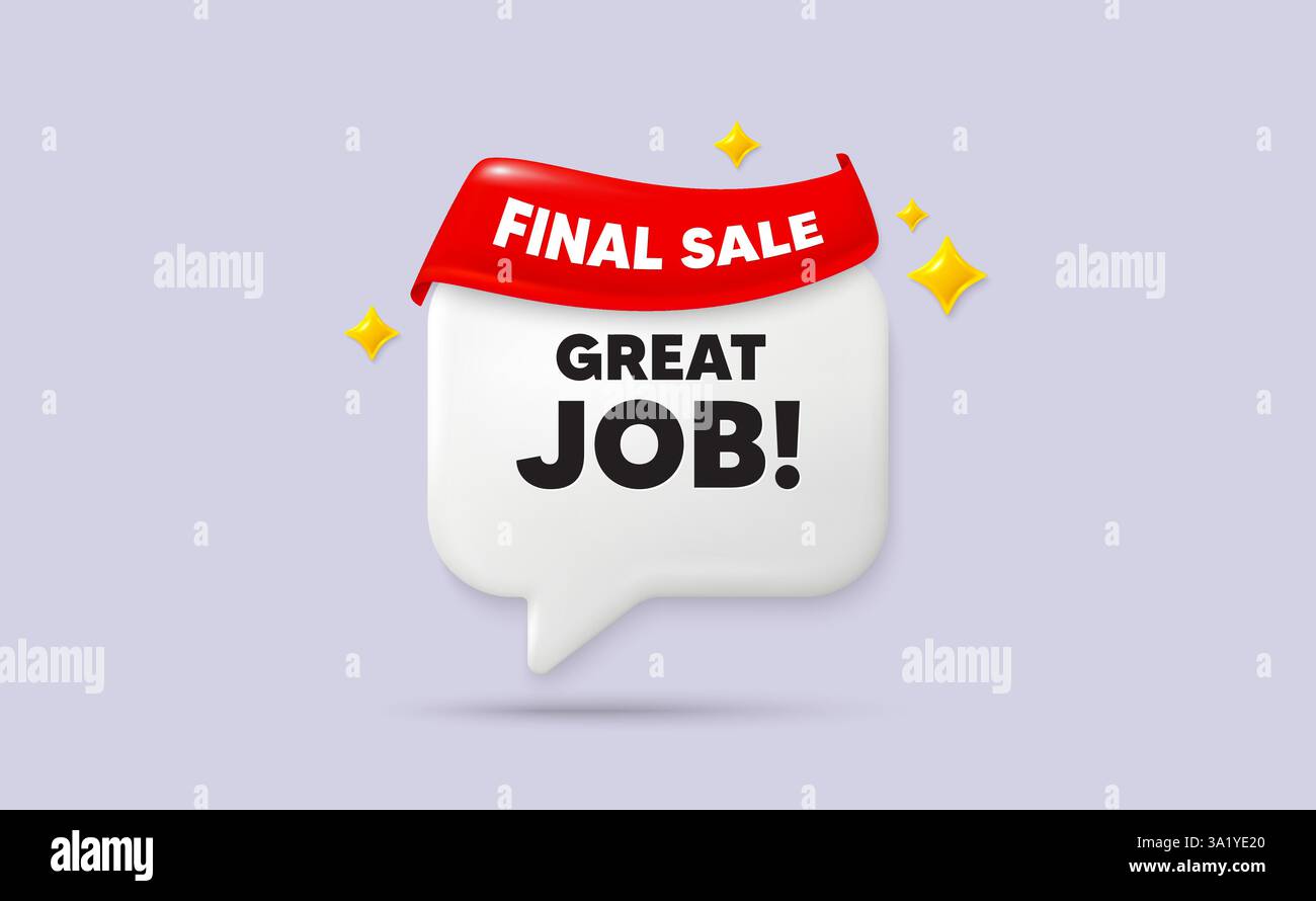 Great job symbol. Recruitment agency sign. Ribbon speech bubble. Vector ...