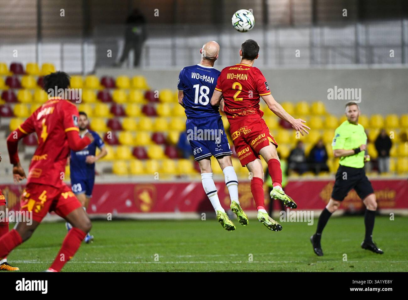18 Gaetan COURTET (usld) - 02 Eric VANDENABEELE (raf) during the ligue ...