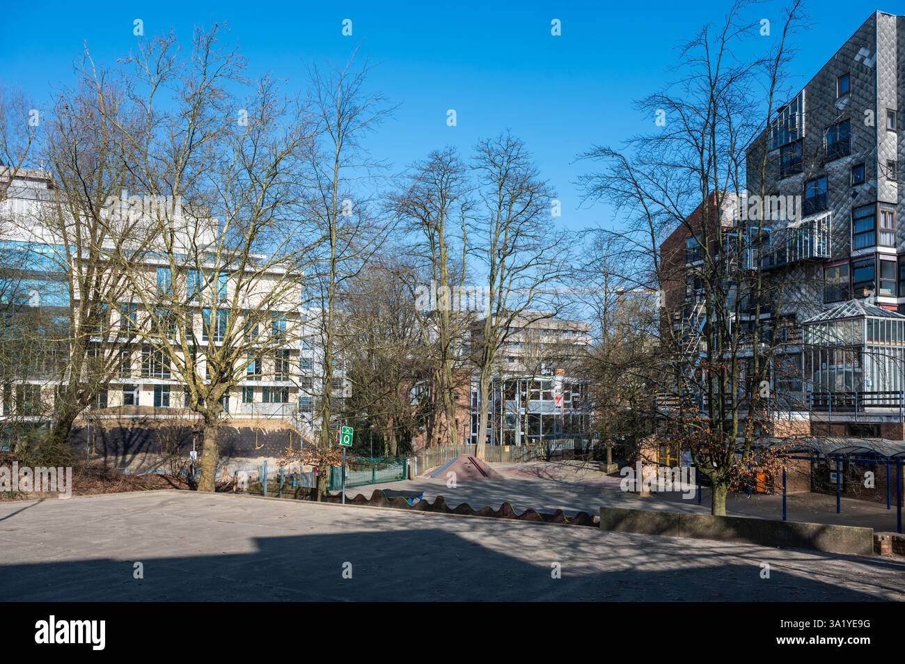 Buildings of the Saint Luc hospital campus in Woluwe Saint Lambert ...