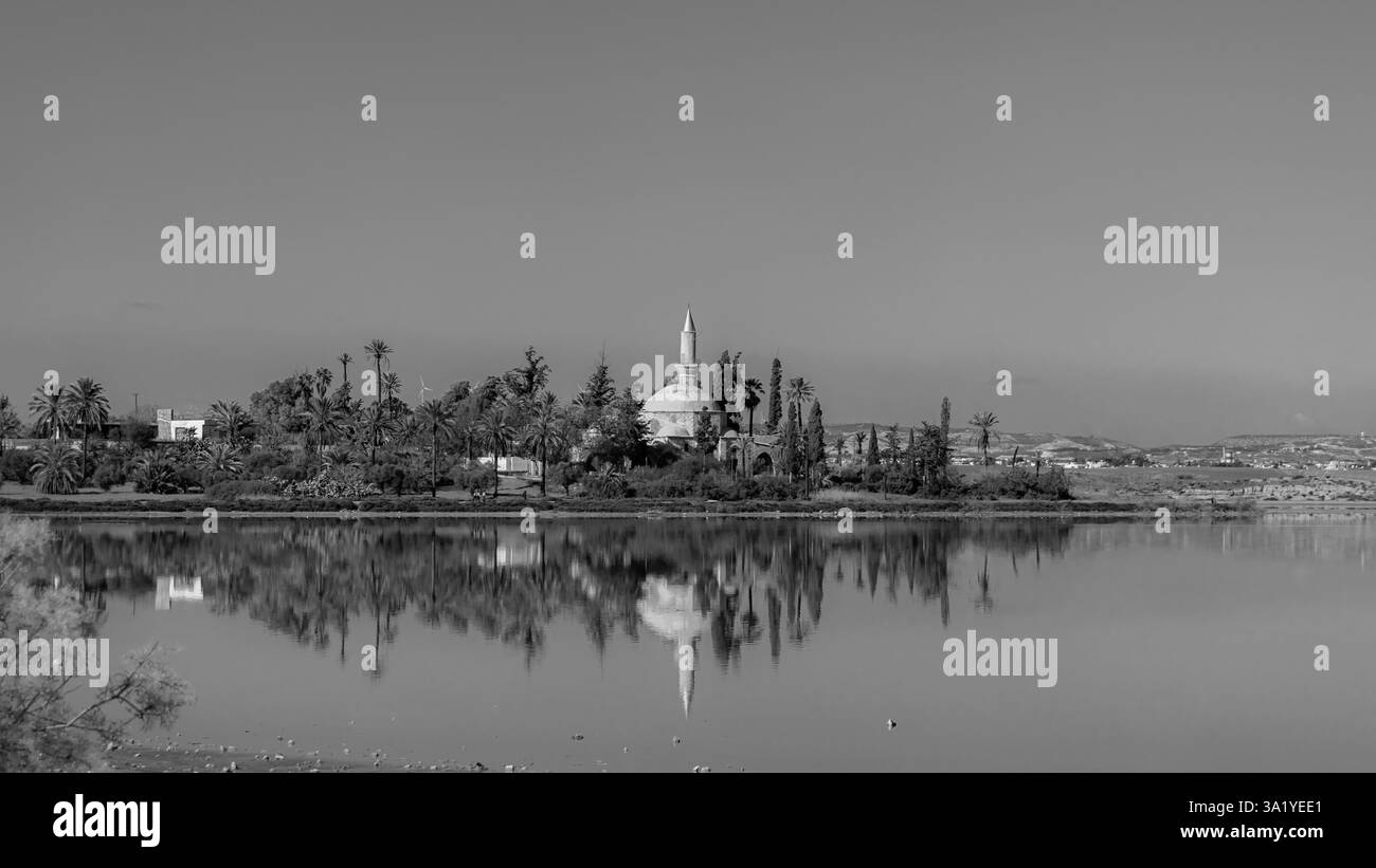 Larnaca, Cyprus- December 18, 2024: Hala Sultan Tekke mosque exterior ...