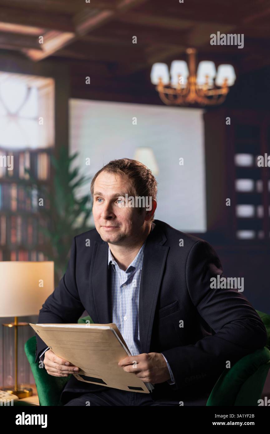 Diverse CIA secret agents review mission documents and evidence ...