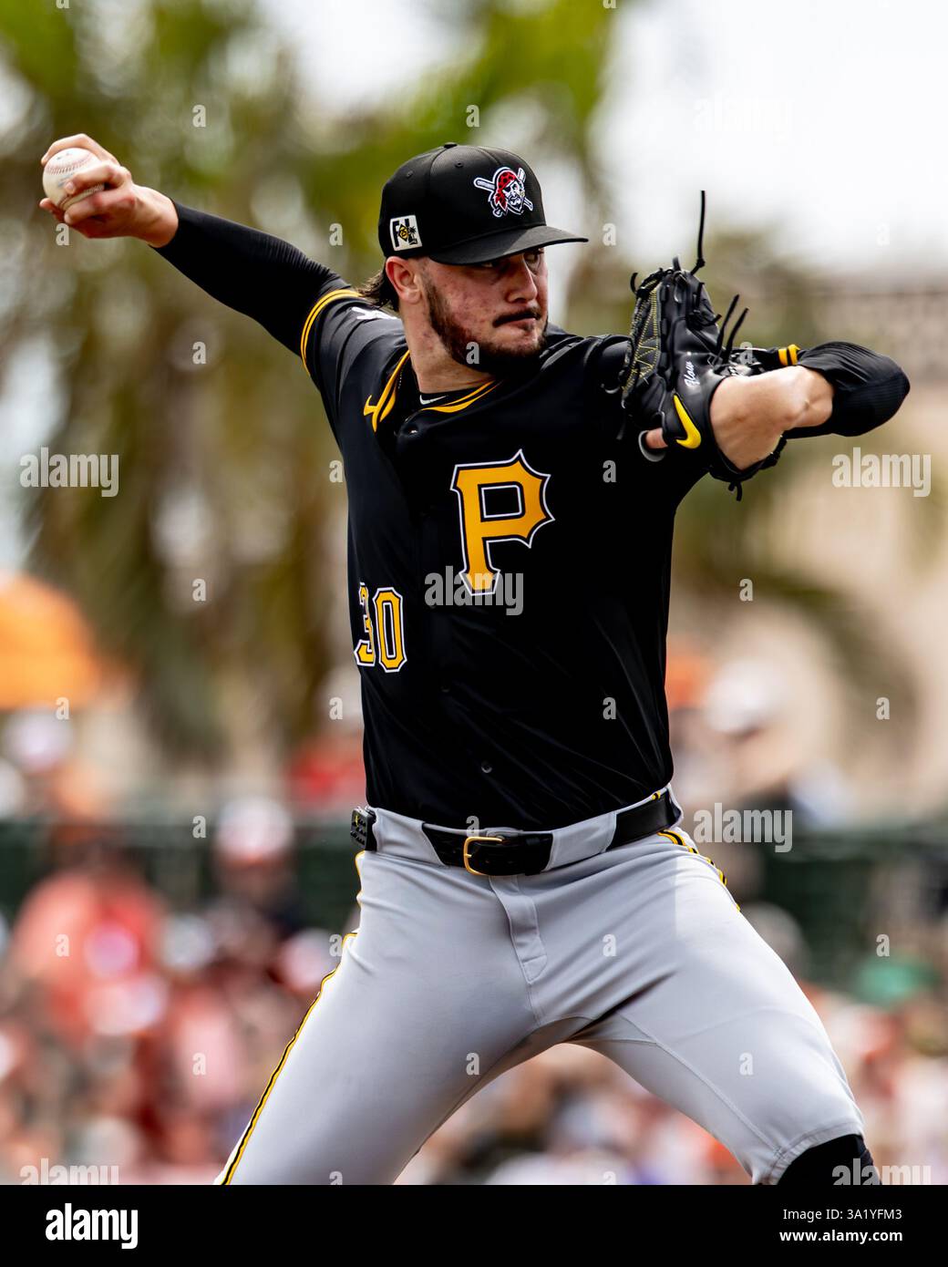 Tampa, USA. 01st Mar, 2025. Pittsburgh Pirates starting pitcher Paul ...