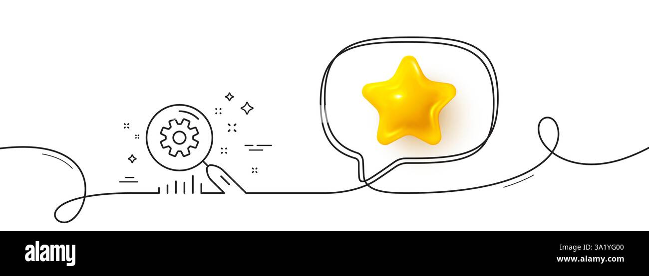 Search statistics line icon. Find analysis sign. Continuous line with ...