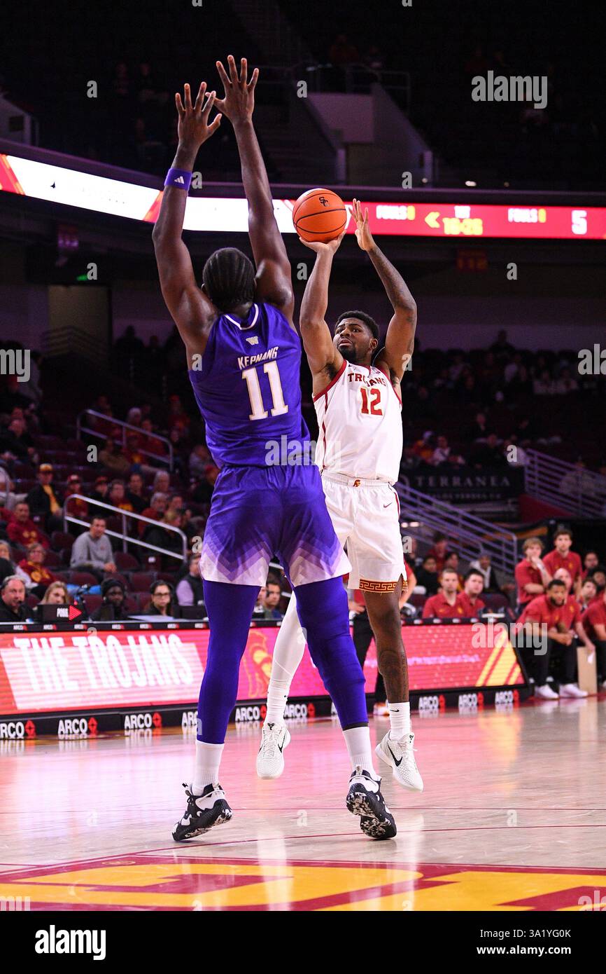 LOS ANGELES, CA - MARCH 05: USC Trojans forward Rashaun Agee (12 ...