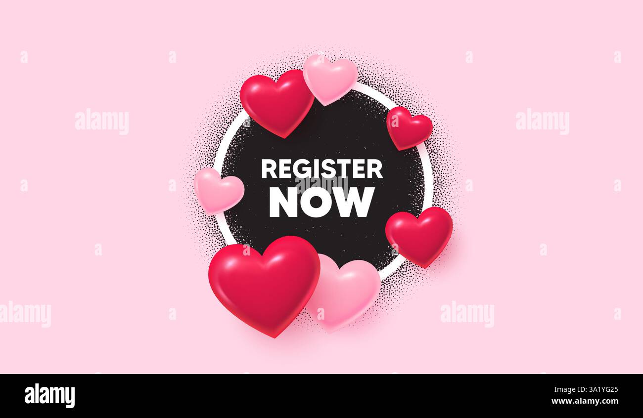 Register now tag. Free registration offer. Picture frame banner. Vector ...