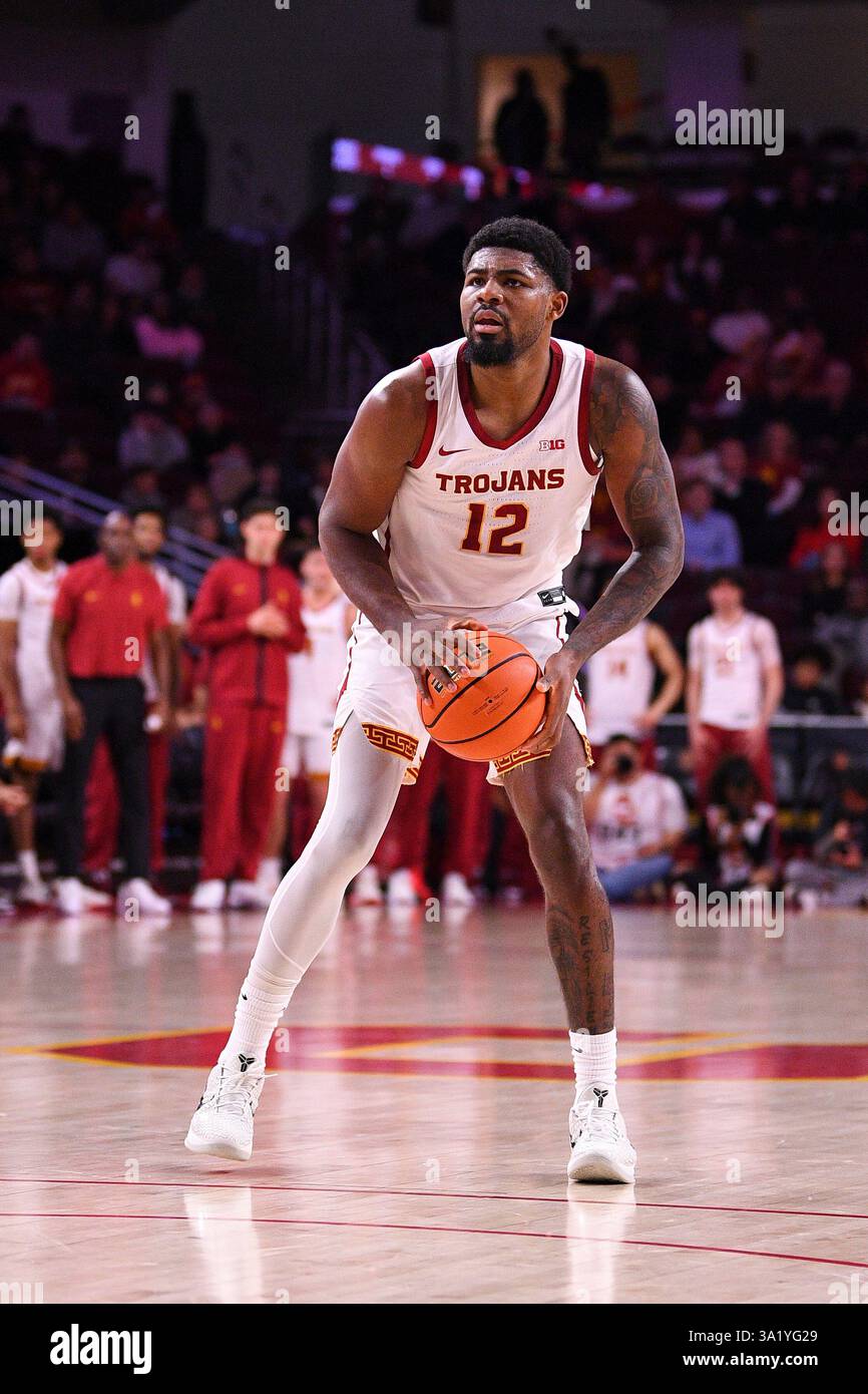 LOS ANGELES, CA - MARCH 05: USC Trojans forward Rashaun Agee (12) goes ...