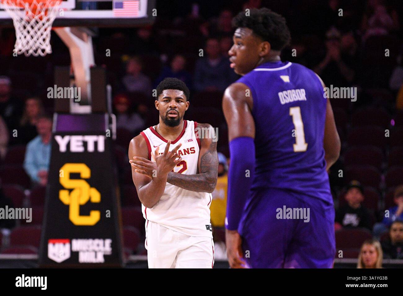 LOS ANGELES, CA - MARCH 05: USC Trojans forward Rashaun Agee (12 ...
